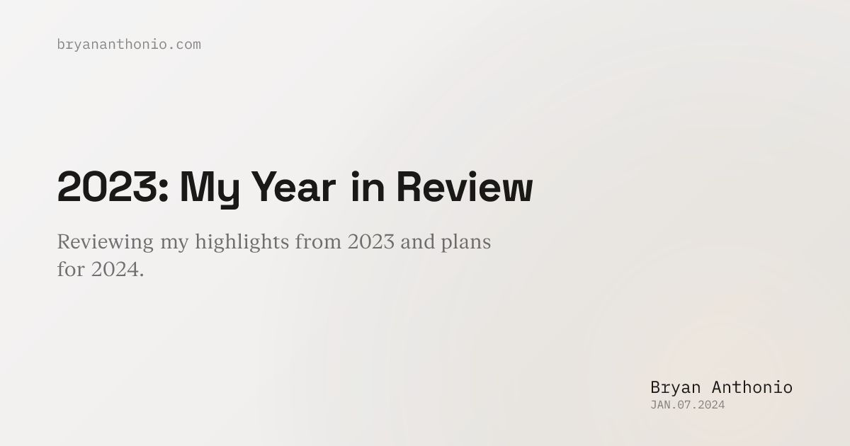 2023: My Year in Review